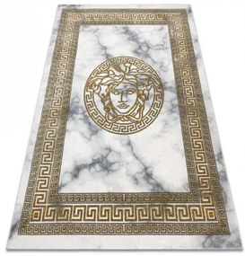 Kusový koberec EMERALD 1011 Luxusní Řecký vzor krémový zlatý Rozměr: 240x330 cm