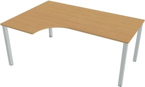Kancelářský stůl Hobis Ergo pravý UE180060P, deskaakát, černá černá