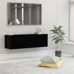 TV stolek černý 100 x 30 x 30 cm dřevotříska - Default Title