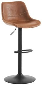 Autronic Barová židle Židle barová, hnědá ekokůže, kov černá (AUB-714 BR)