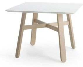 BILLIANI Dřevěný stůl CROISSANT 590 / 591 Barva Bílá GALERIE - Moření Billiani Moření barevné Provedení stolů čtvercový tvar desky