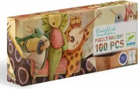 DJECO Panoramatické puzzle Skvělá jízda / 100 dílků / rozměr 97 x 33 c