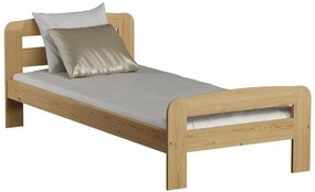 Dřevěná postel Klaudia 90x200 + rošt ZDARMA (Barva dřeva: Olše)