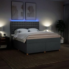 Box spring postel s matrací tmavě šedá 180x200 cm textil 3293674