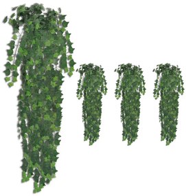 Umělé břečťanové trsy 4 ks zelené 90 cm 3051480