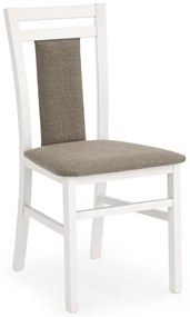 Židle HUBERT (Bílá / Světle hnědá)