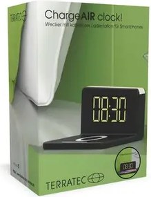 TERRATEC ChargeAir clock! / digitální LCD hodiny / LED osvětlení / nab