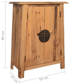 Koupelnová odkládací skříňka masivní borovice 59 x 32 x 80 cm,  246037