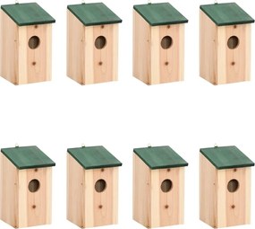 vidaXL Ptačí budky 8 ks dřevěné 12 x 12 x 22 cm [276006]
