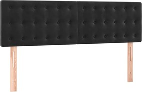 Box spring postel s matrací černá 140 x 190 cm samet 3127729
