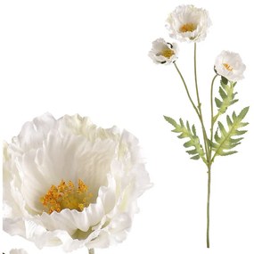 Mák s třemi květy, bílá barva UKK210-WH