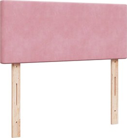 Box spring postel s matrací růžová 120 x 200 cm samet 3287709