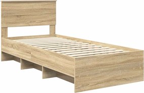 Rám postele s čelo Sonoma dub 80 x 200 cm Kompozitní dřevo 3408902
