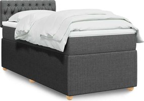 Box spring postel s matrací tmavě šedá 100 x 200 cm textil 3287375