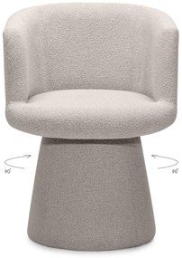 Otočné designové křeslo YATO, šedobéžové