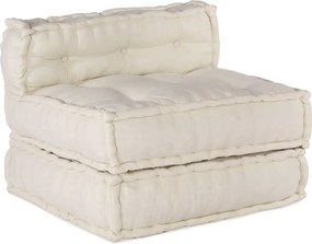 Modulová pohovka Textil Krémová 210 x 140 x 56 cm 3315063