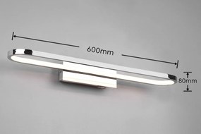 LED nástěnné svítidlo v leskle stříbrné barvě (délka 60 cm) Gianni – Trio