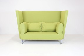 Sofa, v136x210x80, akustická, zelená látka