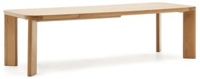 Rozkládací jídelní stůl s deskou v dubovém dekoru v přírodní barvě 100x200 cm Jondal – Kave Home