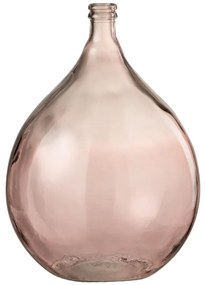 OnaDnes -20% Růžová skleněná váza J-Line Feen 56 cm