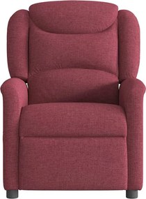 Elektrické masážní polohovací křeslo vínové textil 3303187