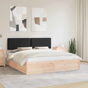 Rám postele s čalouněným čelem s čelo Černá 180 x 200 cm 3398111