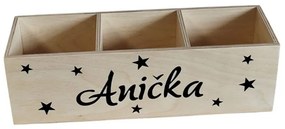 Velký dřevěný organizér se jménem