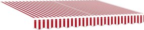 Stahovací markýza Červená a Bílá 300 x 250 cm 3329979