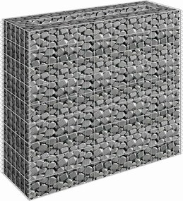 Gabionový vyvýšený záhon pozinkovaná ocel 90 x 30 x 90 cm 145631