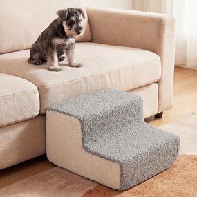Costway 2-Step Dog Ramp vyrobená z pěny s omyvatelným potahem a protiskluzovou