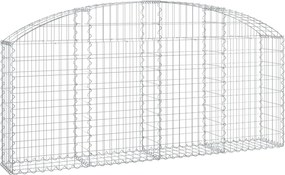 Klenutý gabionový koš 200 x 30 x 80/100 cm pozinkované železo 153464