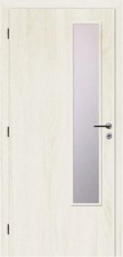 Solodoor Interiérové dveře L2 sklo, 60 L, 60 × 197 cm, fólie, levé, Andorra white, prosklené