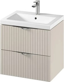Cersanit Tirso, závěsná umyvadlová skříňka 594x447x572 mm + keramické umyvadlo, béžová matná, S801-541