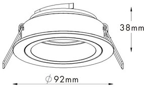 Zápustné svítidlo Chuck DL 92700 černé Zuma Line