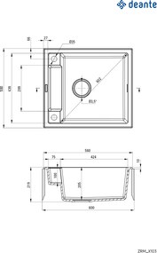 Deante Dřez Magnetic granit - ZRM N103 černý