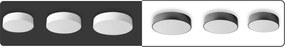 Toolight - Stropní svítidlo 30 cm kulaté 3xE27 60W app641-2c, bílá, OSW-00089