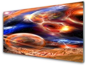 Obraz na skle Abstrakce Vesmír 125x50 cm