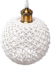 Toolight, keramická závěsná lampa 1xE27 APP1007-1CP, bílá, OSW-07535