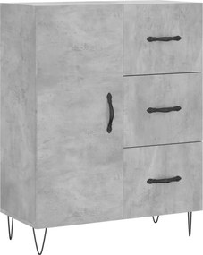 Skříň highboard betonově šedá 69,5x34x180 cm kompozitní dřevo 3198093