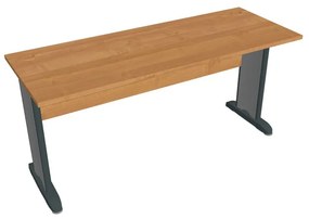 Stůl pracovní rovný 160 cm hl. 60 cm - Hobis Cross CE 1600 Dekor stolové desky: olše, Dekor lamino podnože: olše, Barva nohou: černá