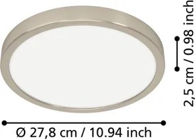 Eglo 901317 -LED Str. svít. FUEVA LED/14,2W/230V 2700/4000/6500K pr.27,8cm chrom