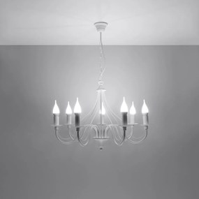 Sollux Lighting Lustr MINERWA 7 bílý