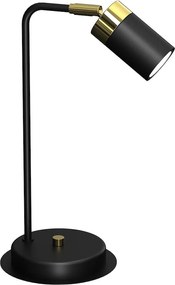 Stolní lampa Joker, 1x zlaté/černé kovové stínítko, b