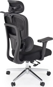 Kancelářská ergonomická židle BOOSTER — látka, černá