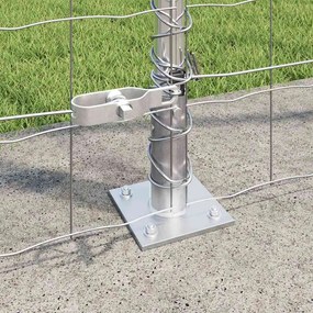 Zahradní euro plot s betonovým základem 10 x 1,5 m Stříbrná 3351019