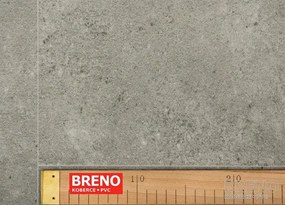Breno PVC SILVERTEX Rhodes 971M – středně šedá betonová dlažb, šíře 400 cm