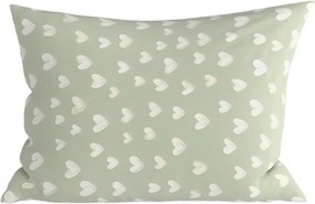 Povlak na polštář z mikrovlákna STARS HEARTS 50x70 cm, zelený