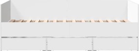 vidaXL Válenda se zásuvkami 75 x 190 cm kompozitní dřevo [3280832] Barva: Betonová šedá