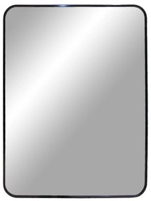 Černé obdélníkové nástěnné zrcadlo Vardar 50x70 cm
