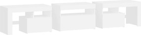TV skříňka s LED osvětlením bílá 200x36,5x40 cm 3152810